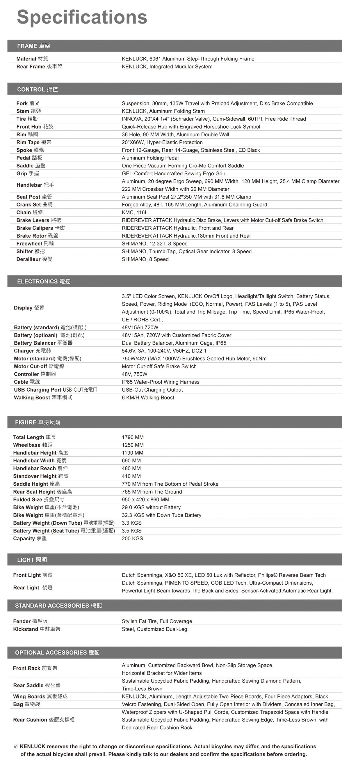 KENLUCK墾樂 GOLUCK 20吋胖胎碟煞折疊電動輔助自行車-霧沙漠(此為貴重商品,出貨日將有客服電聯)