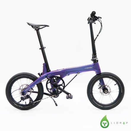 Lidrop一丁點 Happy Pet H.01/16吋(305)碟煞碳纖折疊單車-星光紫